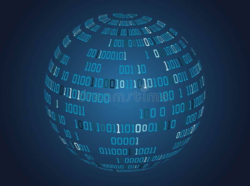 Abstract Technology Binary Code Background.Digital Binary Data and Secure Data Concept with ...