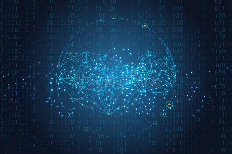 Abstract Technology Binary Code Backgrounddigital Binary Data And
