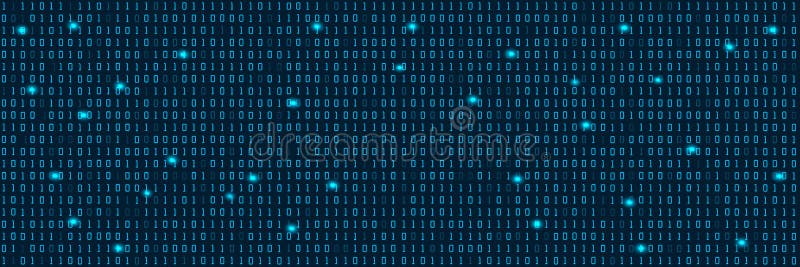 Abstract Technology Binary Code Background.Digital Binary Data and ...