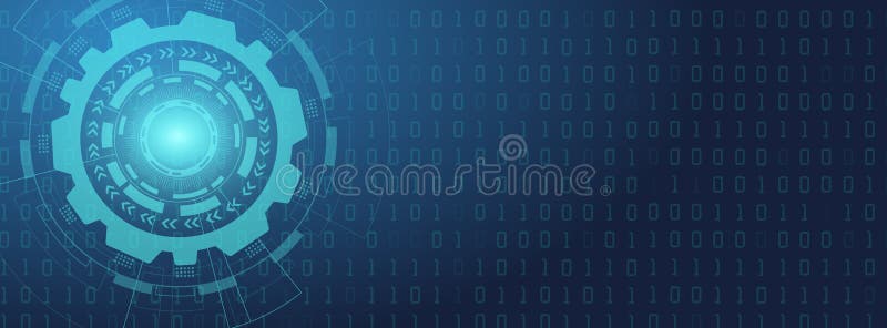 Abstract Technology Binary Code Background.Digital Binary Data and ...