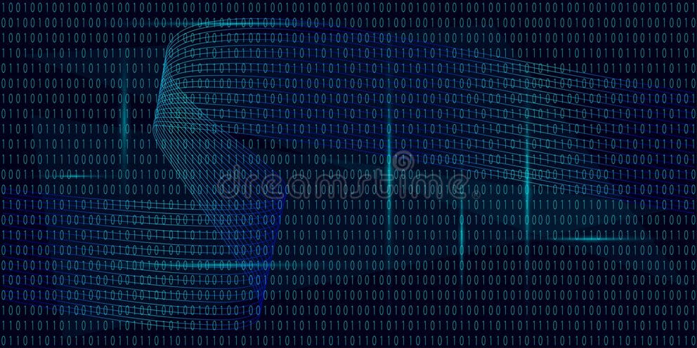 Abstract Technology Binary Code Backgrounddigital Binary Data And Secure Data Concept Stock