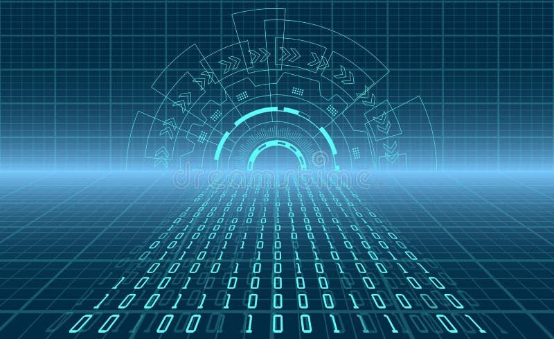 Abstract Technology Binary Code Background.Digital Binary Data and Secure Data Concept with ...