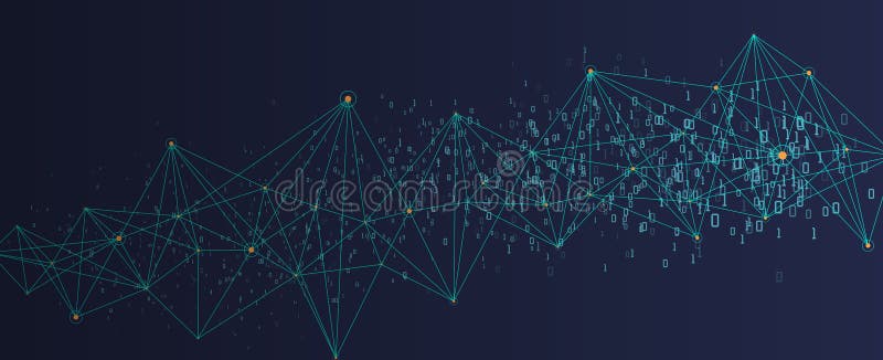 Abstract Technology Binary Code Backgrounddigital Binary Data And