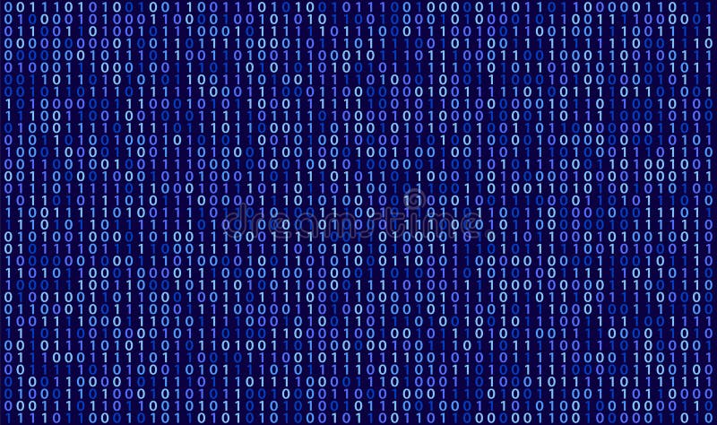 Abstract Technology Binary Code Background. Full Vector Digital Binary Data Concept Stock Vector ...