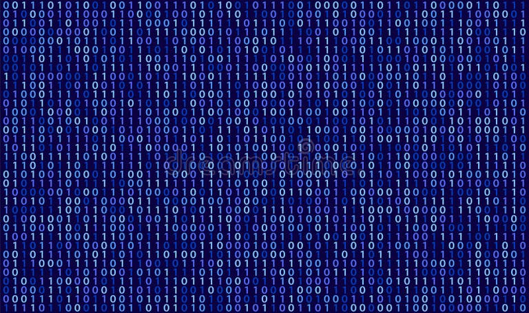 Abstract Technology Binary Code Background. Full Vector Digital Binary ...