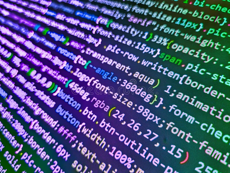 Abstract it Technology Background. Software Abstract Background. Monitor Closeup of Function ...