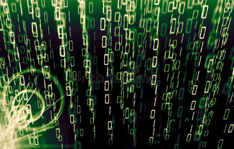Abstract Technology Binary Code Background Virtual Reality And Science