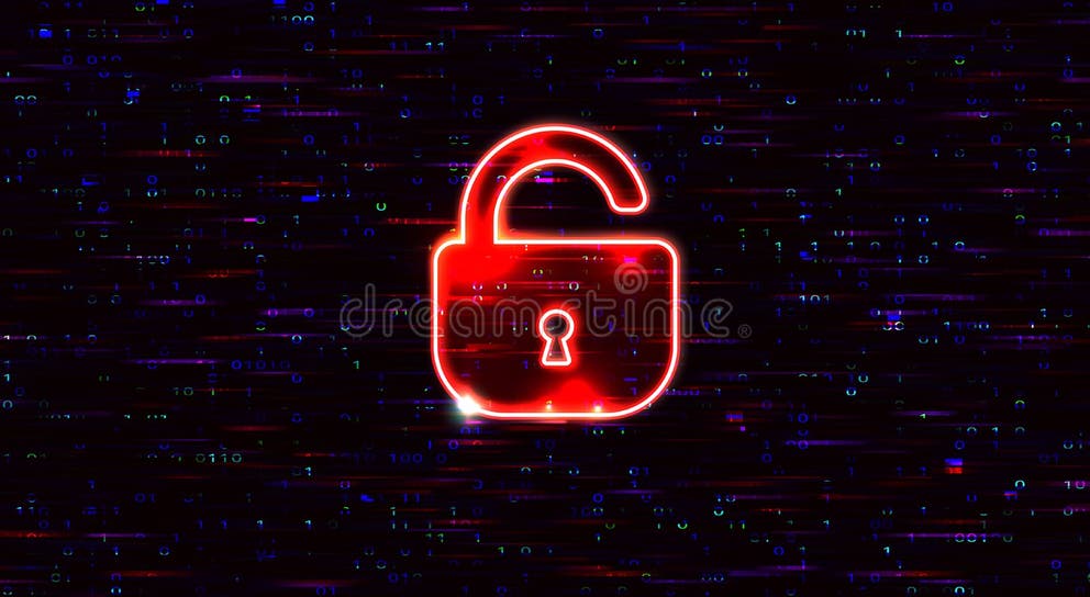 Abstract Technology Binary Code Dark Red Background. Cyber Attack, Ransomware, Malware ...