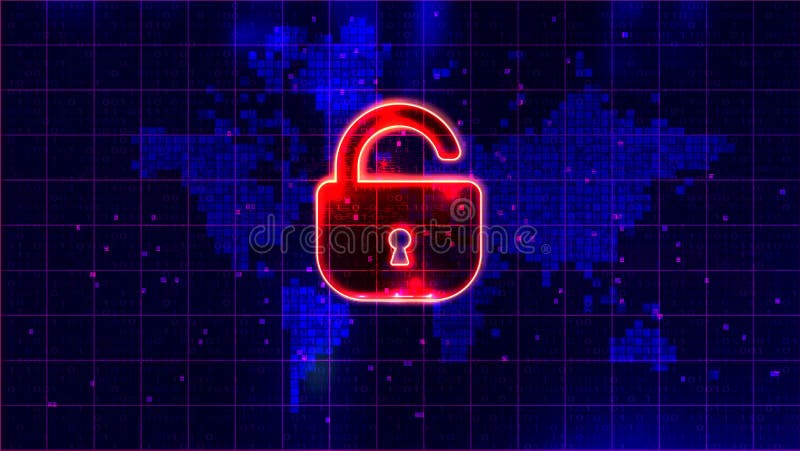 Tech Binary Code Dark Red Background. Cyber Attack Stock Vector - Illustration of color ...