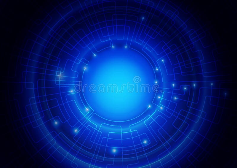 Abstract Technology Blue Background Stock Vector - Illustration of line ...