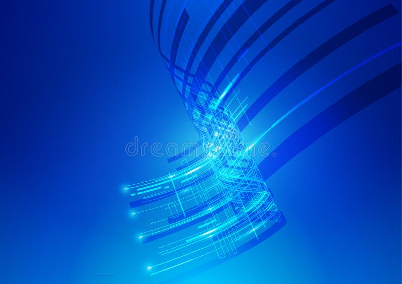 Abstract Technology Blue Background Stock Vector - Illustration of ...