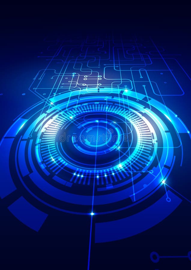 Abstract Technology Blue Background Stock Vector - Illustration of idea ...
