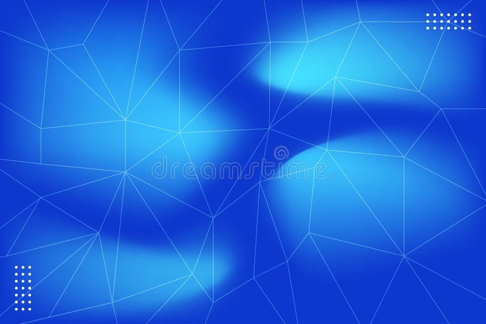Abstract Technology Blue Geometric Triangular Background with Gradient Stock Vector ...