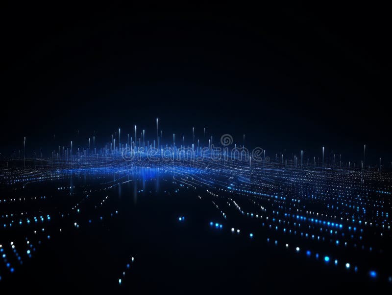 Abstract Sci-fi Blue Background, Concept of Digital Future., AI Stock ...