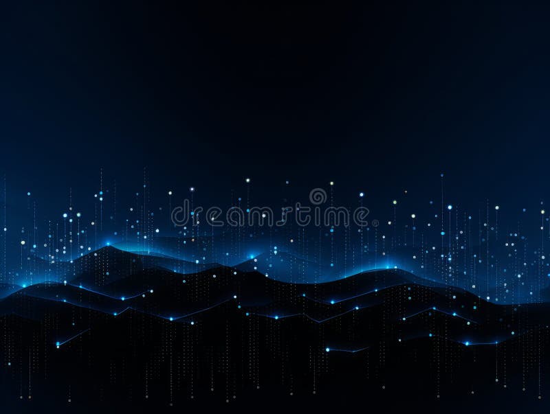 Abstract Sci-fi Blue Background, Concept of Digital Future., AI Stock ...