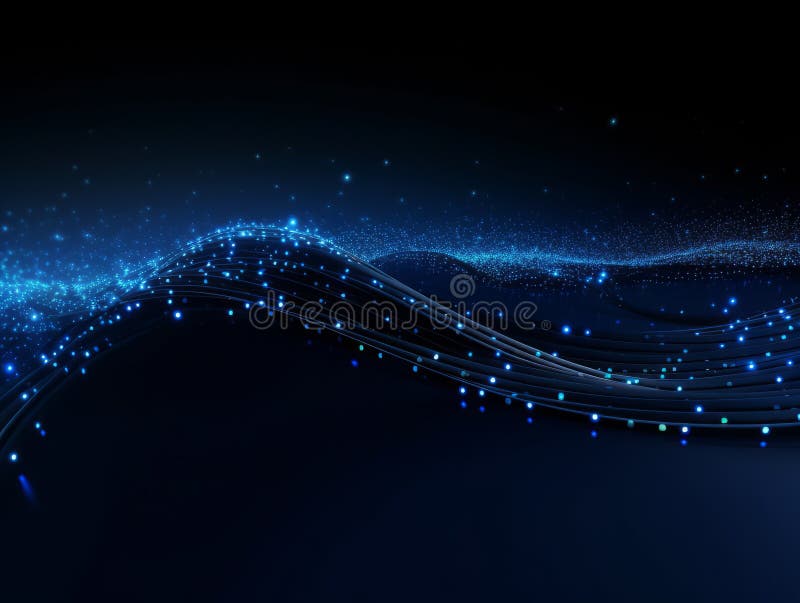 Abstract Sci-fi Blue Background, Concept of Digital Future., AI Stock ...