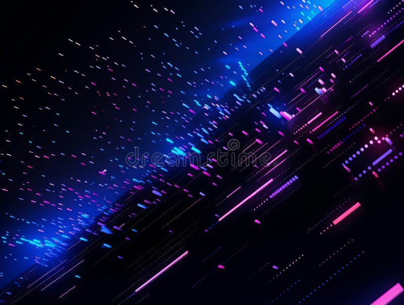 Abstract Sci-fi Blue and Purple Background, Concept of Digital Future ...