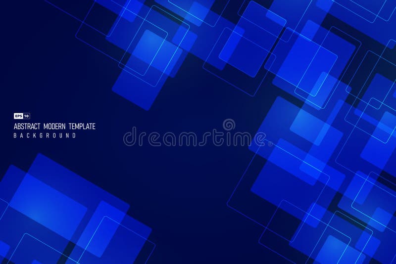 Abstract Technology Blue Square Element Design of Future Artwork Tech ...