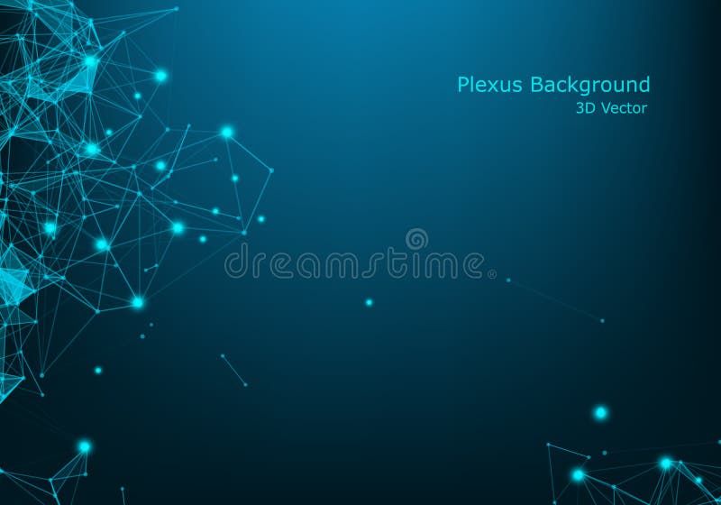 Abstract Technology Blue Wire Network Futuristic Wireframe Data ...