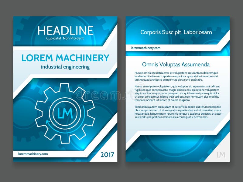 Abstract Technology Brochure Template, Modern Digital Blue Design Frame ...