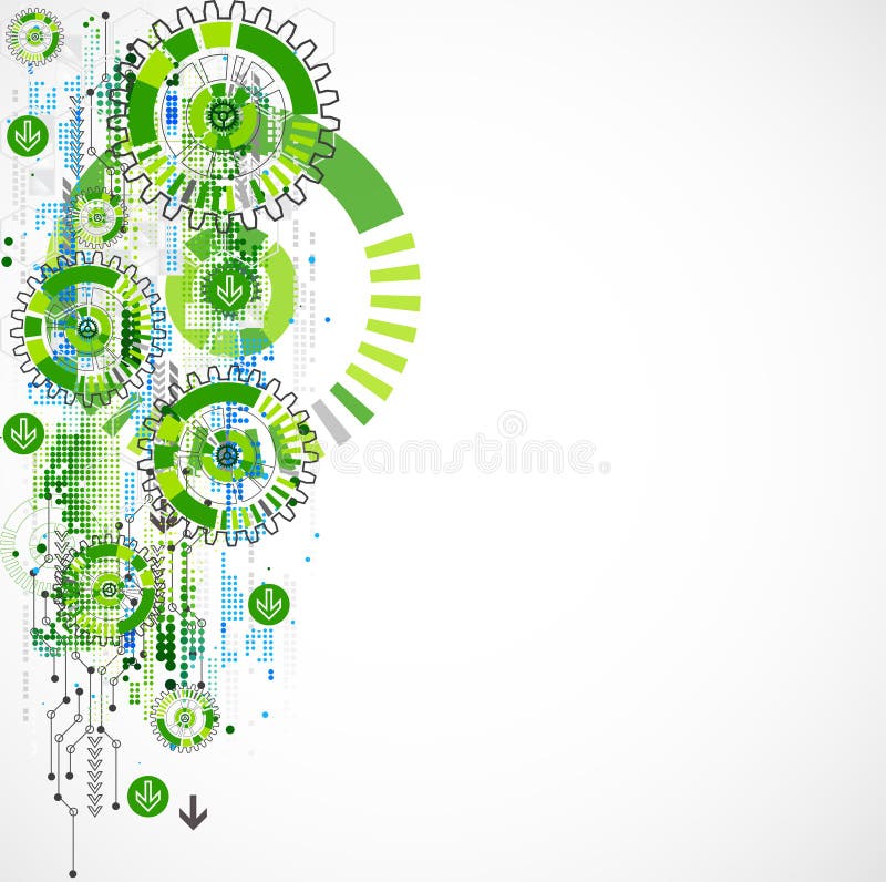 Green Information Technology Concept Background Stock Illustrations ...