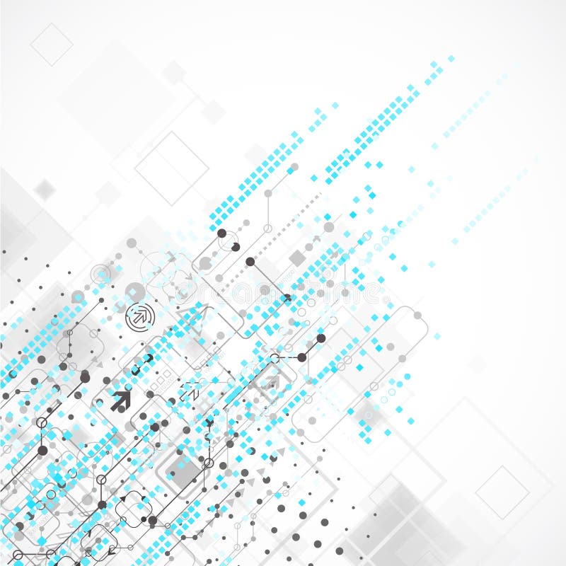 Abstract Technology Background in Color Stock Vector - Illustration of ...