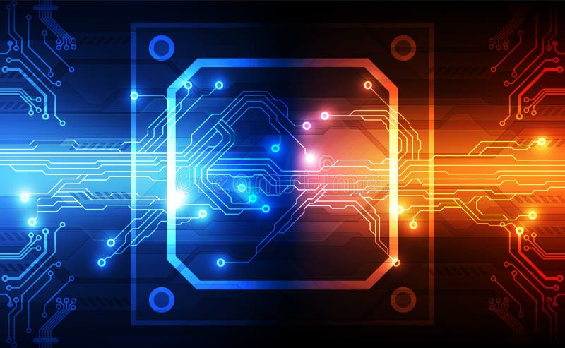 Abstract Technology Chip Processor Background Circuit Board and Code ...