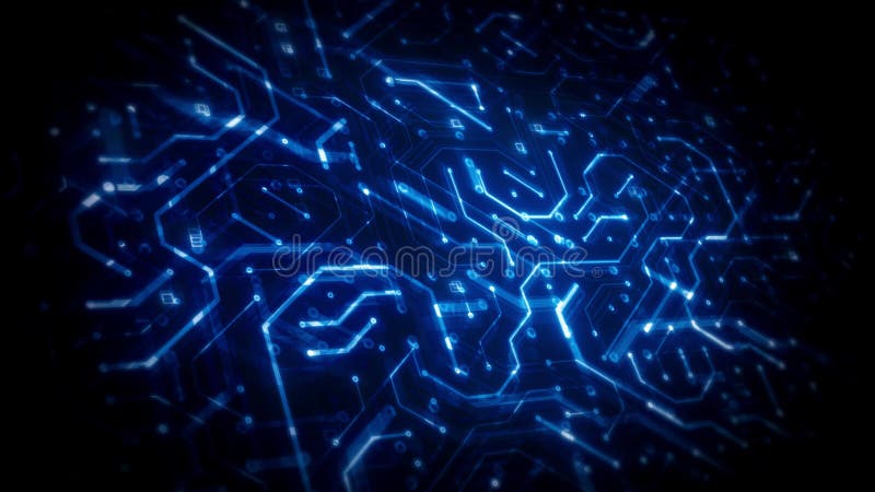 Abstract Technology Chipset Motherboard Background Animation Stock ...
