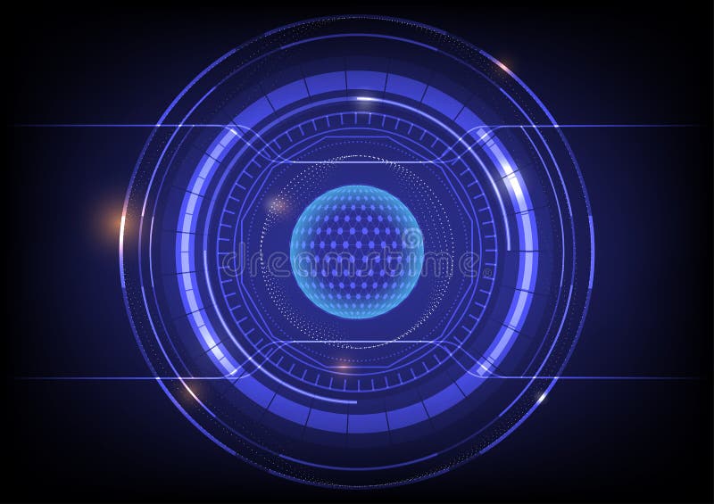 Abstract Technology Circle Background Stock Vector - Illustration of ...