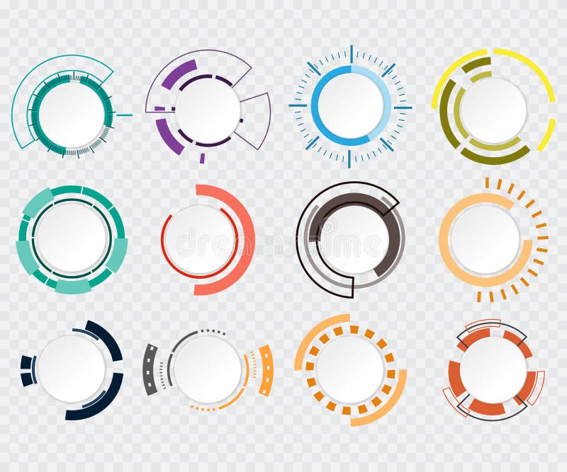 Abstract Technology Circle Grey White and Colorful Communication Stock ...