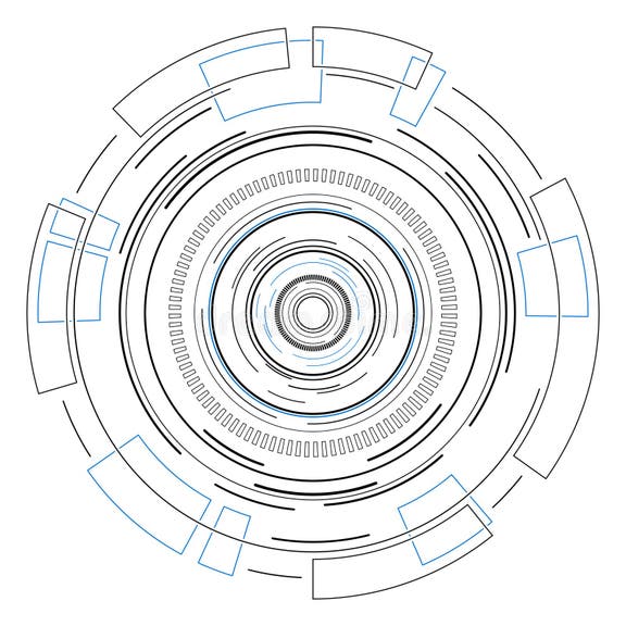 Abstract Technology Circle Shape Vector Concept Stock Vector ...