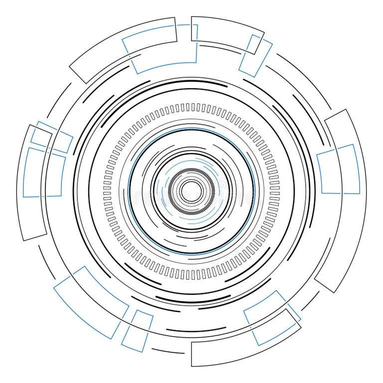 Abstract Technology Circle Shape Vector Concept Stock Vector ...