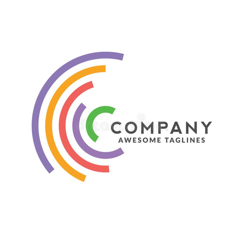 Abstract Technology Circles, Geometric Logo Vector Illustration Stock ...