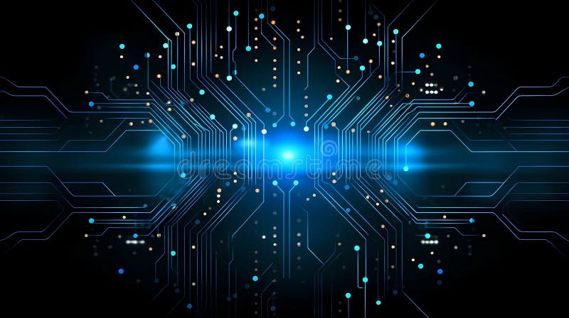 Abstract Technology Circuit Board Background, Hi-tech Communication ...