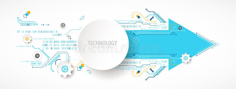 Abstract Technology Circuit Board. Communication Concept. Arrow Theme ...