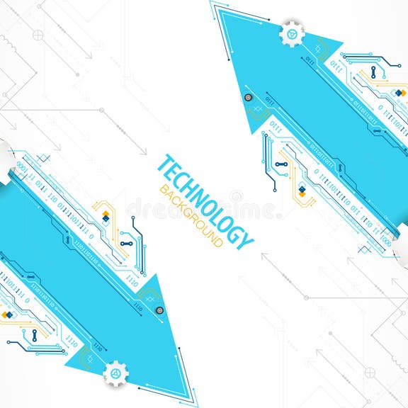 Abstract Technology Circuit Board. Communication Concept. Arrow Theme ...