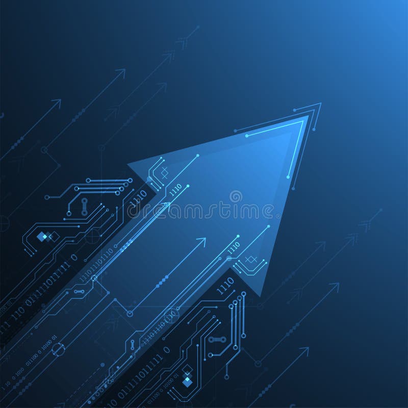 Abstract Technology Circuit Board. Communication Concept. Arrow Theme ...