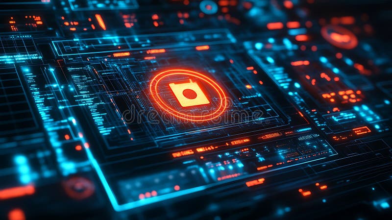 Abstract Technology Circuit Board Design for Futuristic Data Processing ...