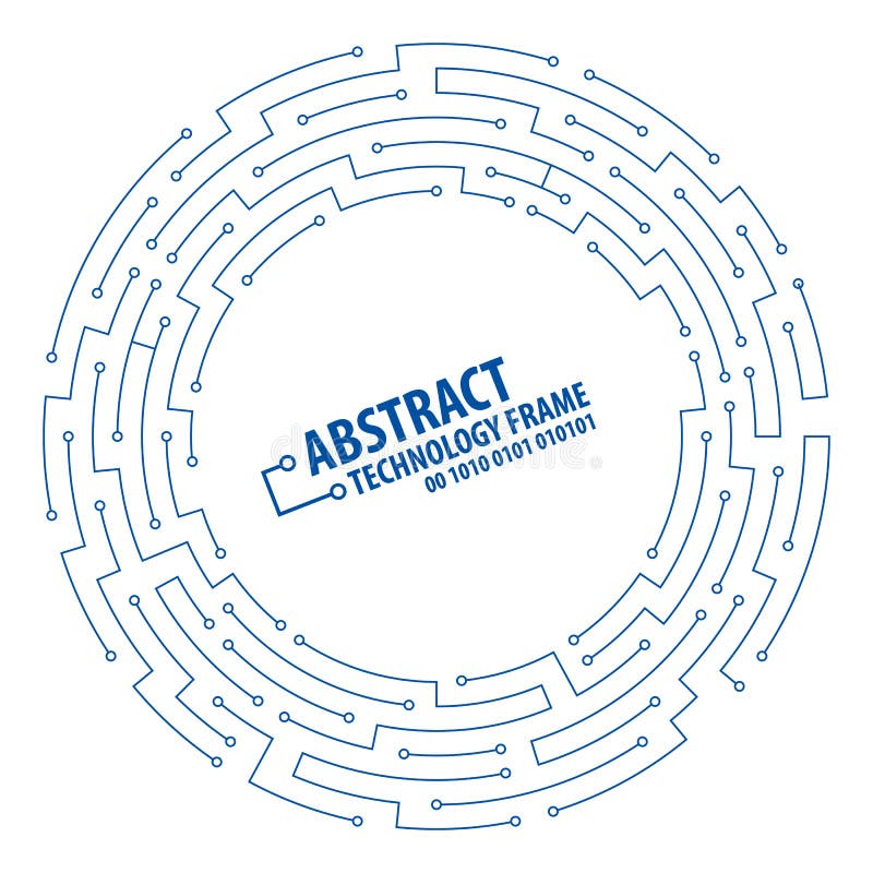 Abstract Technology Round Frame Stock Vector - Illustration of ...