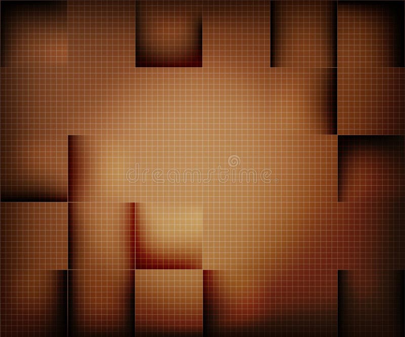 Abstract Technology Concept Background Brown with Square Stock Vector ...