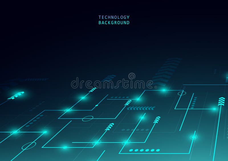 Abstract Technology Concept Background and Connection System with ...