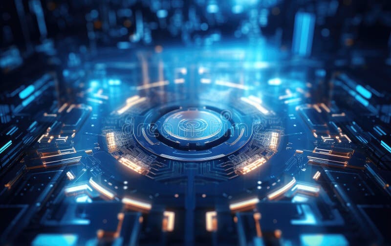 Abstract Technology Concept Background. Futuristic User Interface Stock Illustration ...