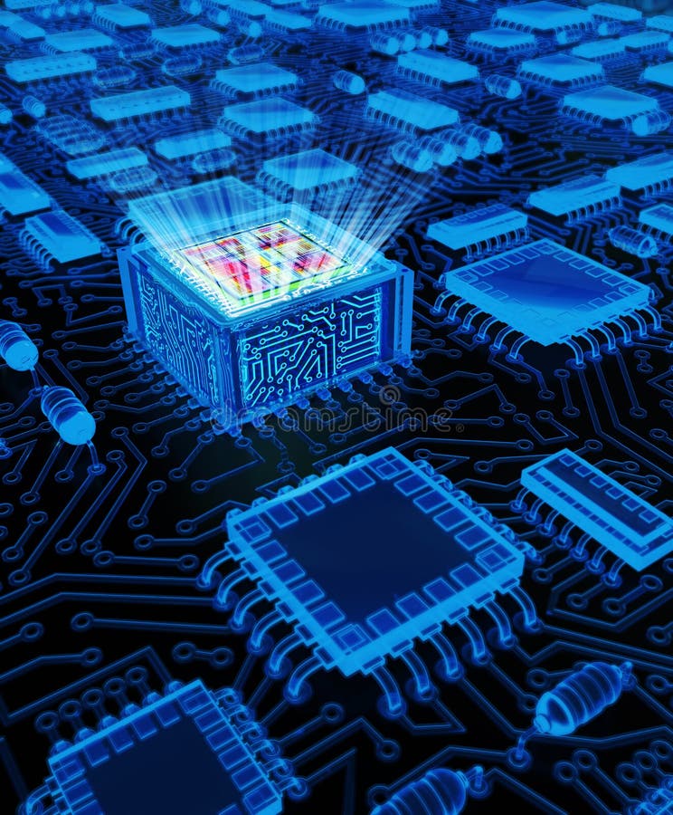 Abstract Technology Concept Stock Illustration - Illustration of ...