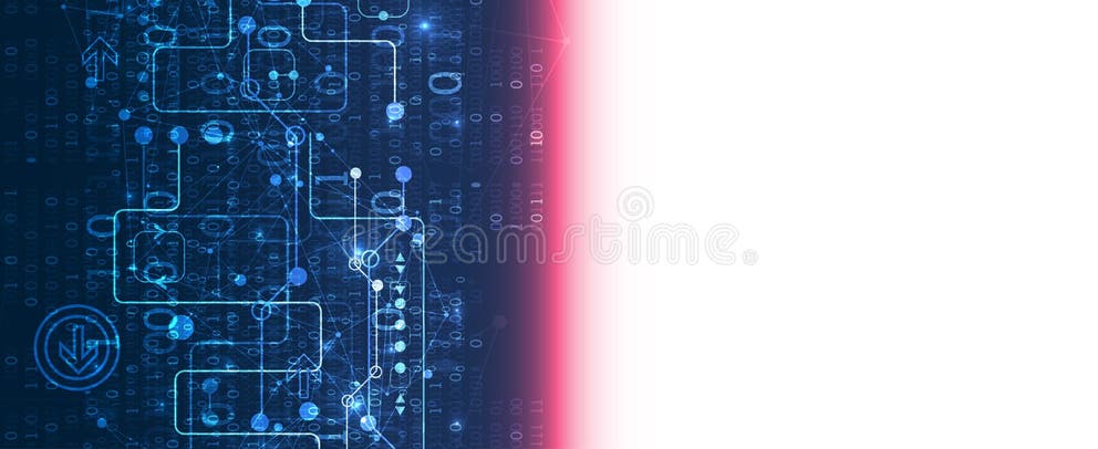 Abstract Technology Concept with Binary Code . Circuit Board, High ...