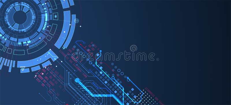 Circuit Board, High Computer Color Background. Vector Illustration with ...