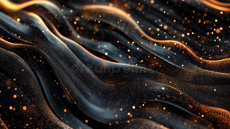 Abstract Technology Concept Of Data Stream With Repeating Patterns And Shimmering Effects On