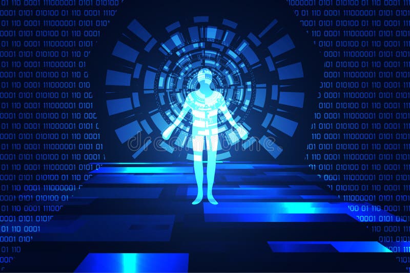 Abstract Technology Concept Humanity on the Way To the Future on Stock ...