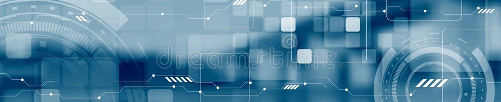 Abstract Technology Concept Industrial Web Header Banner Stock Vector ...