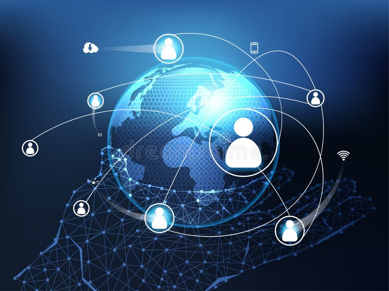 Abstract Technology Concept Internet Futuristic Network Connection ...