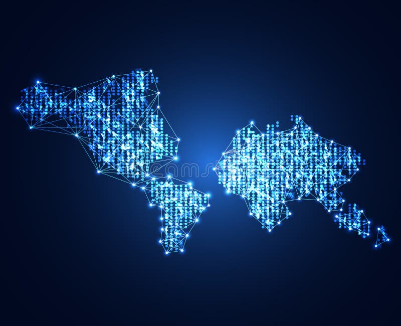 Abstract Technology Concept Map Digital Link Network on Hi Tech Stock ...